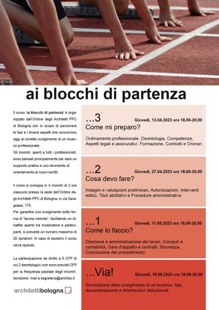 Ai blocchi di partenza...ed.2023 | Ordine degli Architetti di Bologna
